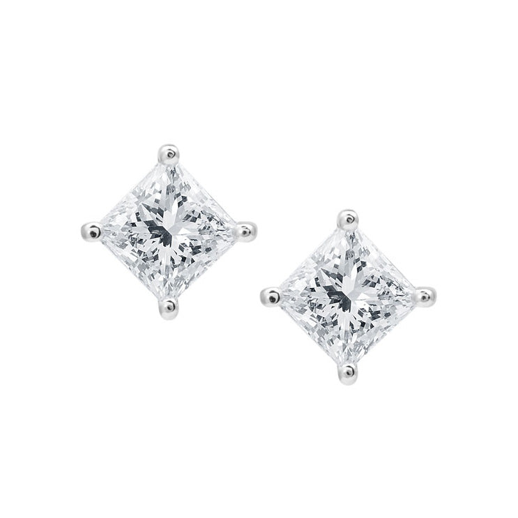 Princess Cut Diamond Studs - Stones Diamonds