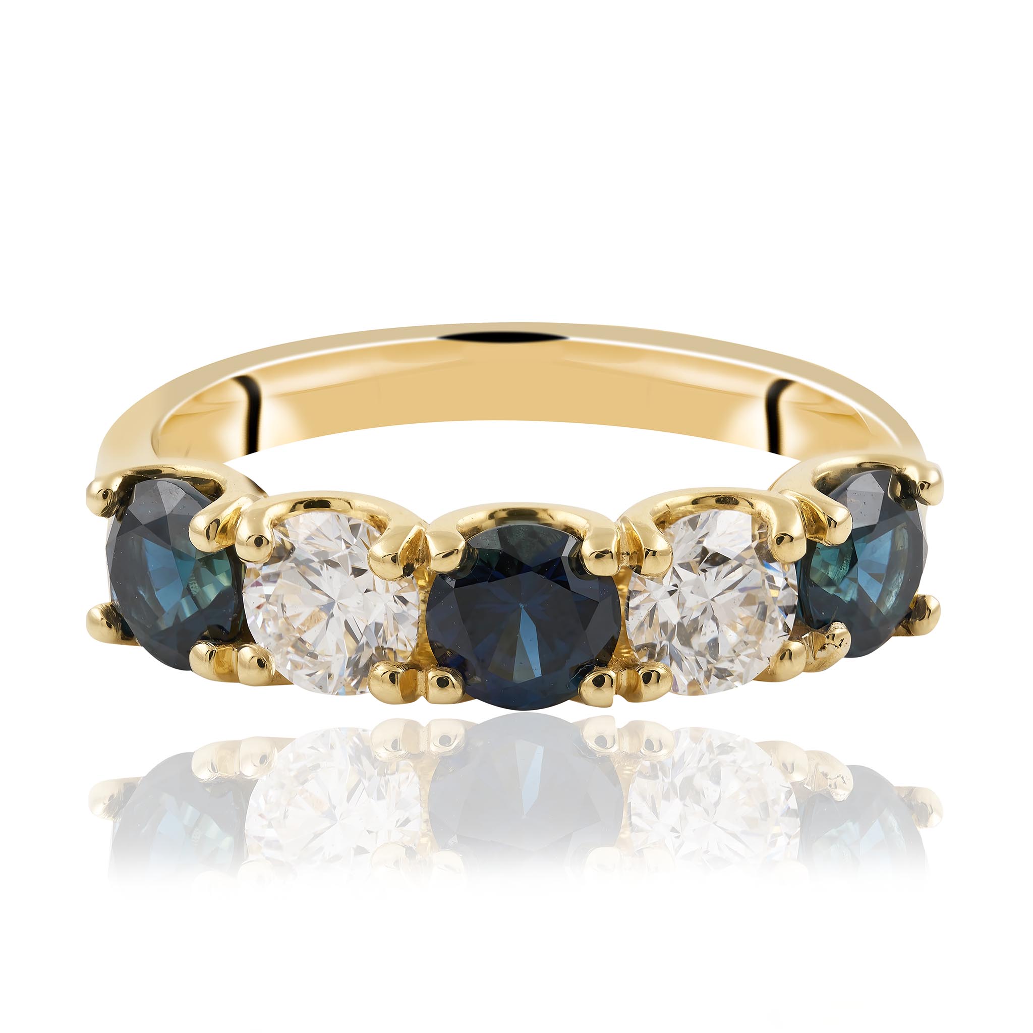 Australian Sapphire & Diamond Row - Stones Diamonds