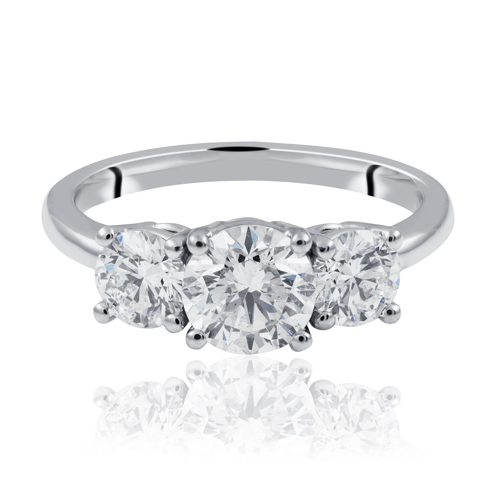Round Brilliant Cut Diamond Trilogy - Stones Diamonds
